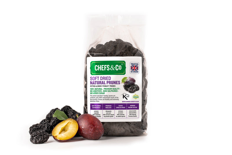 CHEFS & CO Pitted Soft Dried Natural Prunes-750g,Non-sulphured,No added ...